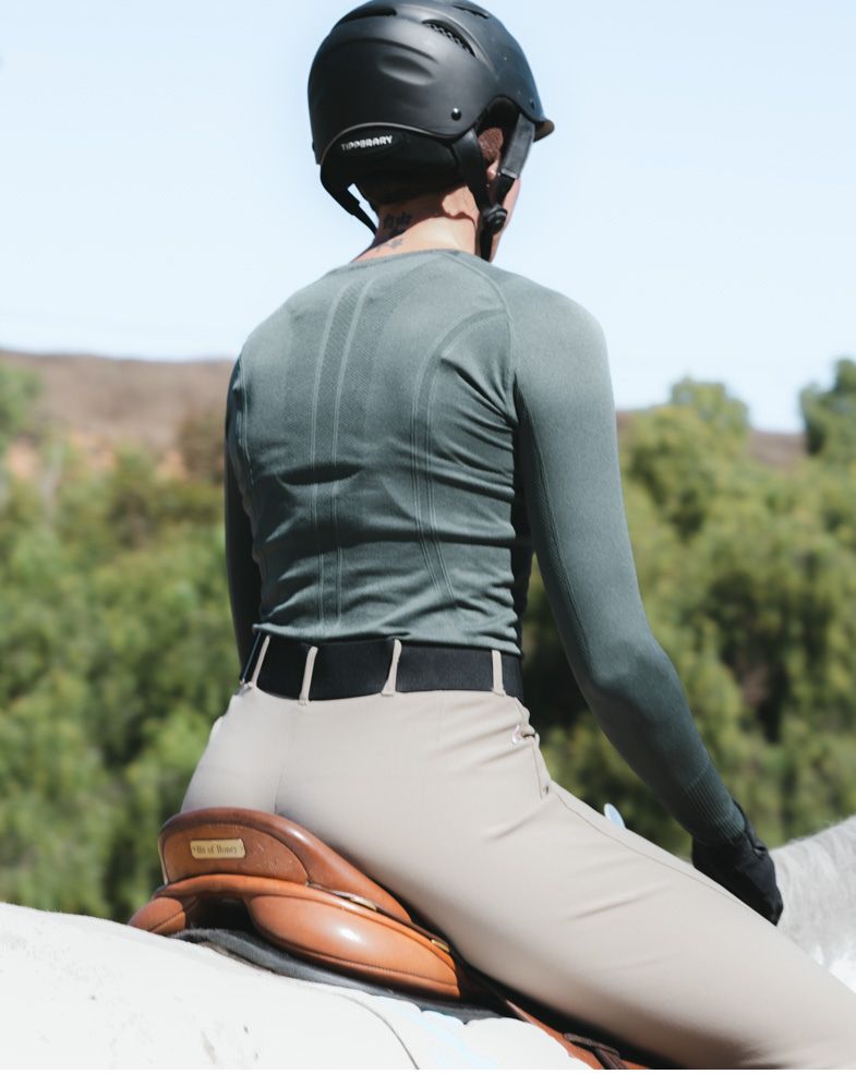 Long Sleeve Seamless - Hunter Green – Barn Babe Equestrian